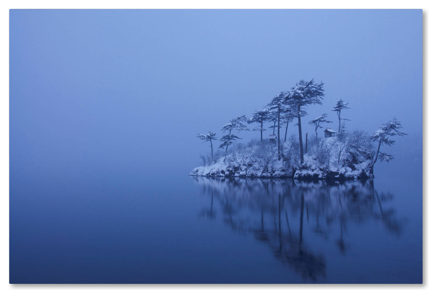 Ikuo Iga 'Snowy Morning' Canvas Art, 24"x16" - Beach Style - Prints And ...