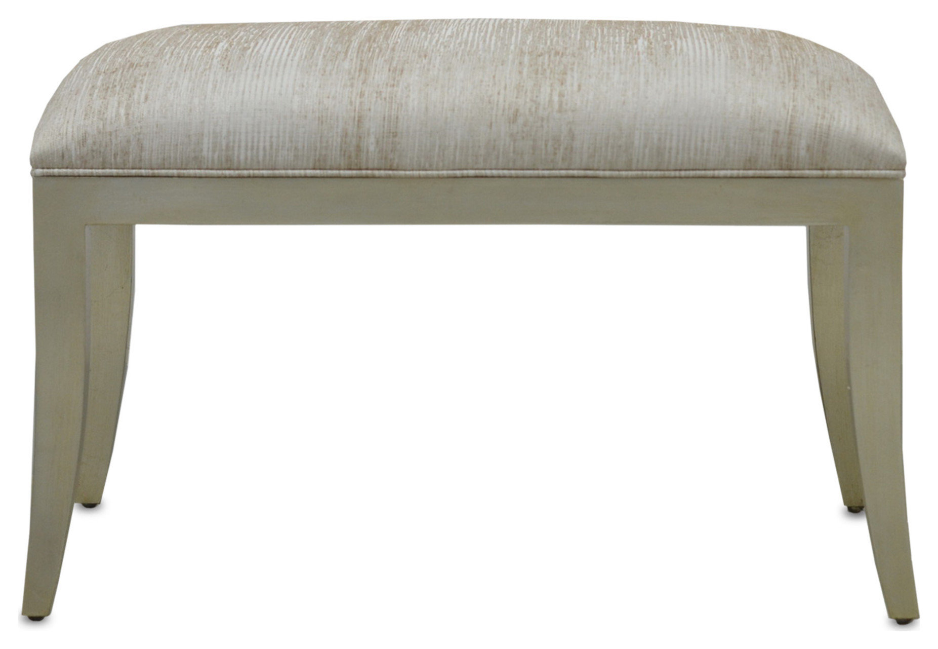 Garson Silver Linen Ottoman - Transitional - Footstools And Ottomans ...