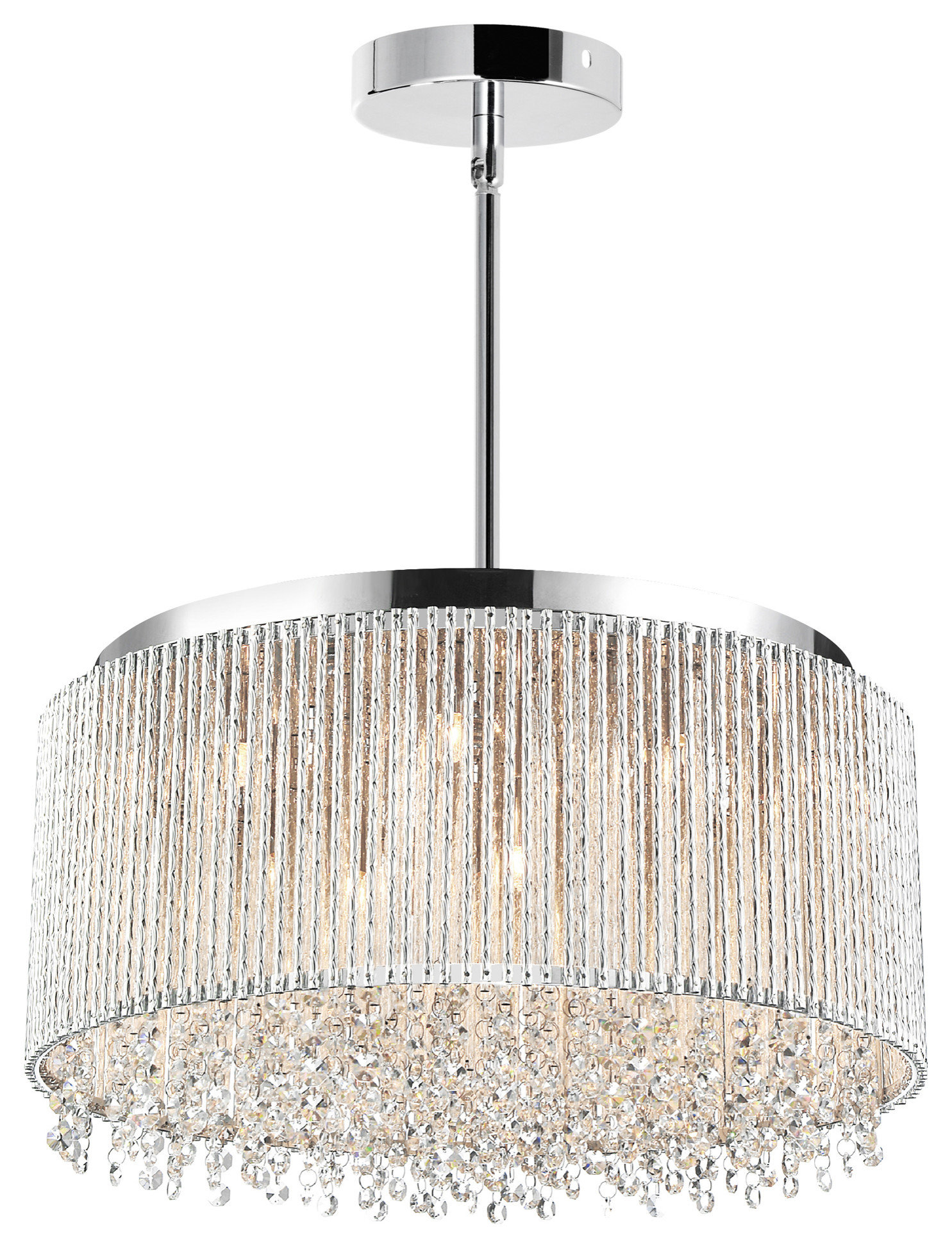 Claire Drum Shade Chandelier, 24 inches - Contemporary - Chandeliers ...