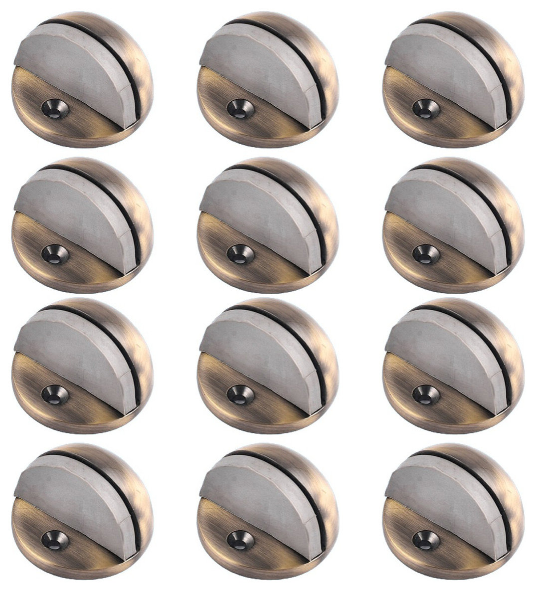 Door Stop Antique Brass Eclipse Dark Floor Mount Bumper Pack of 12 ...