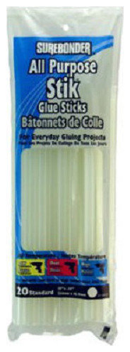 Surebonder® DT-20 All Purpose Regular Glue Stick, Clear, 0.44" x 4", 20 ...