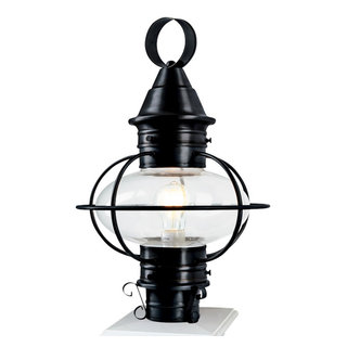 Norwell Lighting American Onion Large 1 Light Post Lantern, Black 1710 ...