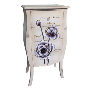 Jeco 4 Drawer Accent Chest in Distressed Natural - Farmhouse - Accent ...