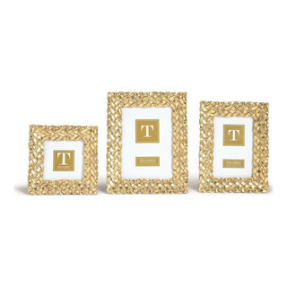 Two's Company Tresse d'Or Braid Pattern Photo Frames, Set of 3 ...