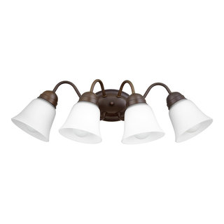 Quorum 4 Light Wall Mount, Oiled Bronze - Transitional - Bathroom ...