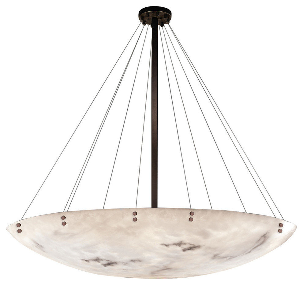 LumenAria Finials 72" Round Pendant Bowl - Transitional - Pendant ...
