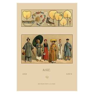 Traditional Chinese Women, 12" x 18" - Asian - Prints And Posters - by ...