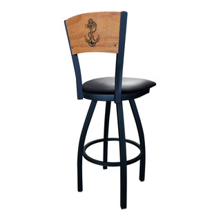 Holland L038 Engraved US Naval Academy NAVY 36" Bar Stool -Black/Vinyl ...