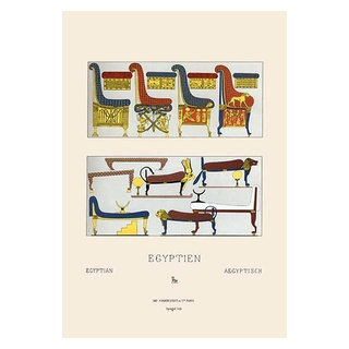 Egyptian Furniture - Beds, Couches, and Thrones, 20" x 30 ...