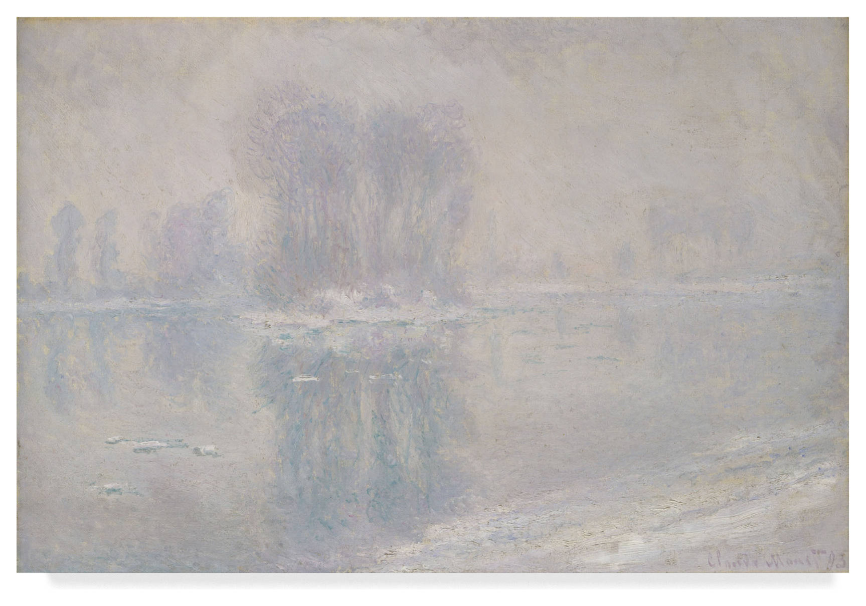 Claude Monet 'Ice Floes' Canvas Art, 19"x12" - Contemporary - Prints ...