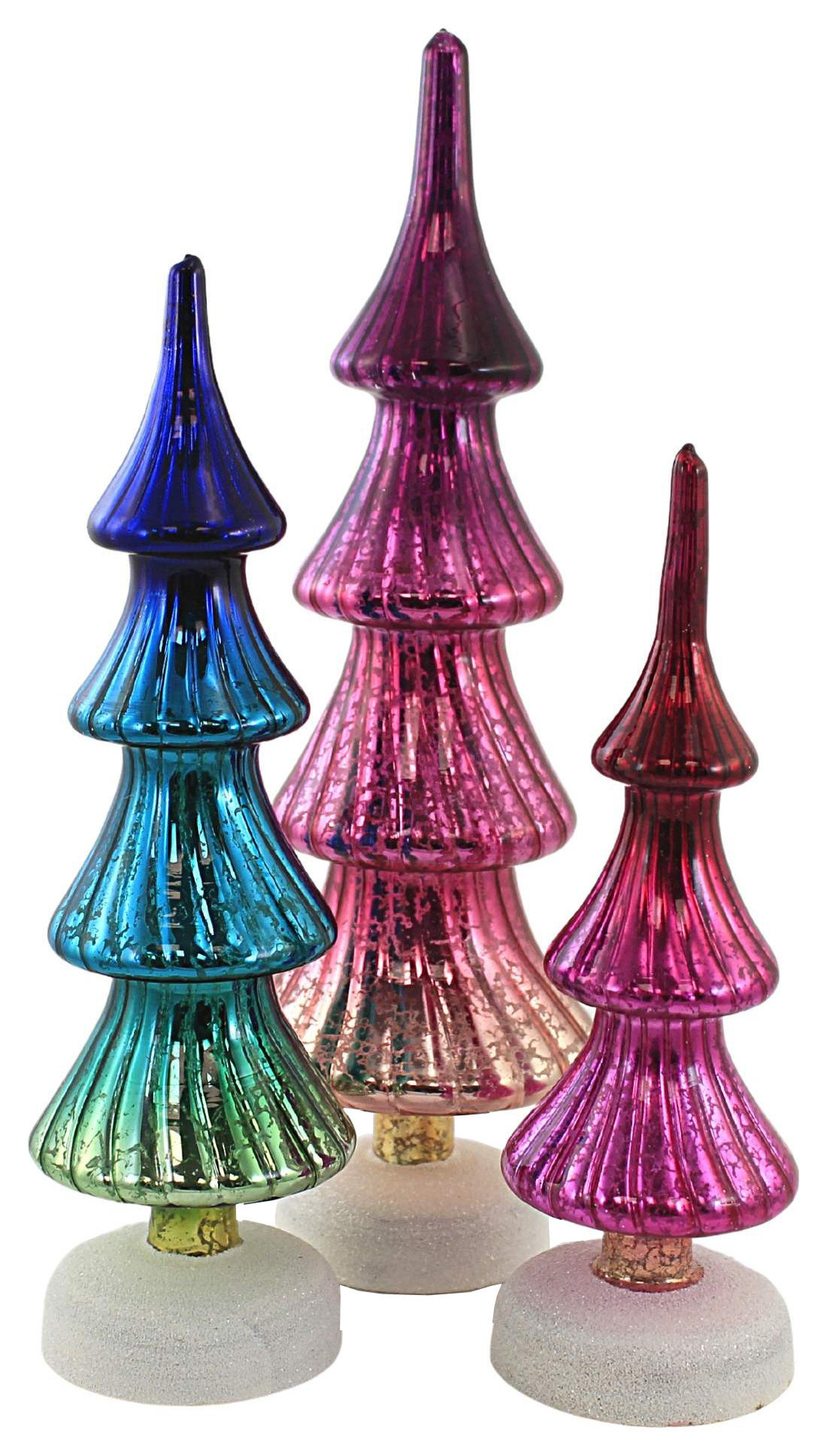 Cody Foster 12.00in Brilliant Ombre Trees St/3 Decor Crackle Finish ...
