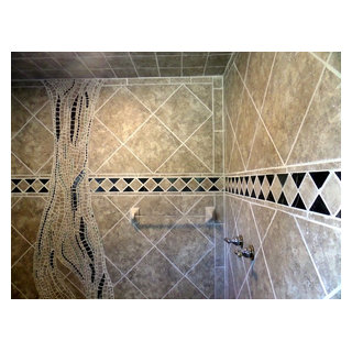 Cascade Walk in Shower - Modern - Other - by mosaicblues | Houzz IE