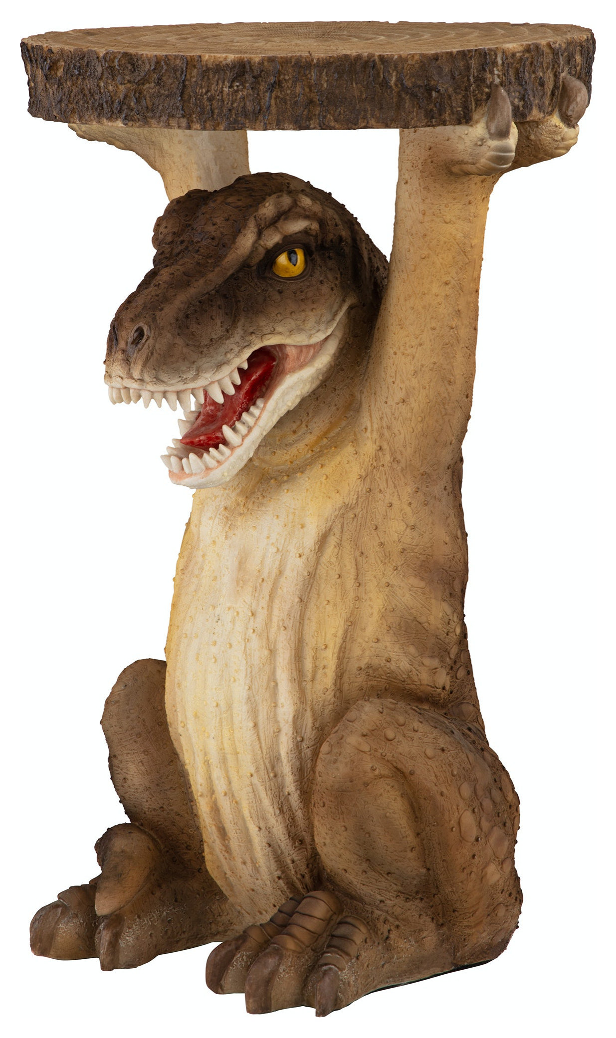 Design Toscano T-Rex Dinosaur Side Table - Rustic - Outdoor Side Tables ...