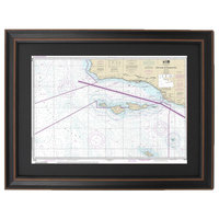 Framed Nautical Chart, Point Conception To Point Sur - Traditional ...