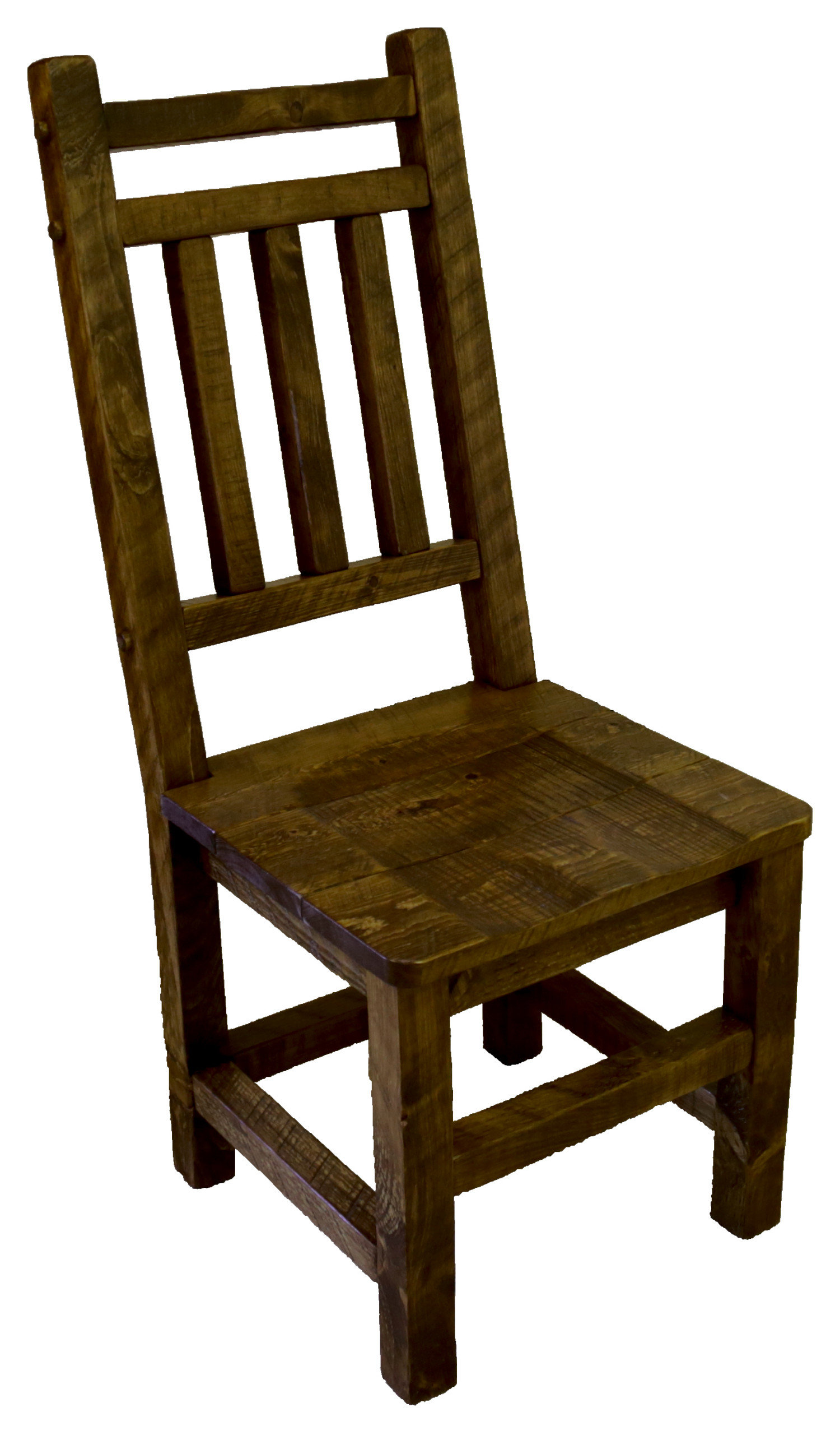 Barnwood Style Timber Peg Dining Room Chair with Double Top Rail, Set ...