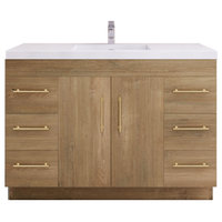 Rosa 48" Freestanding Vanity with Reinforced Acrylic Sink ...