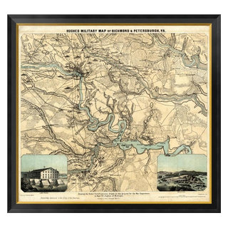 Hughes Military Map Of Richmond & Petersburgh, Virginia, 1864, 20"x1.5 ...
