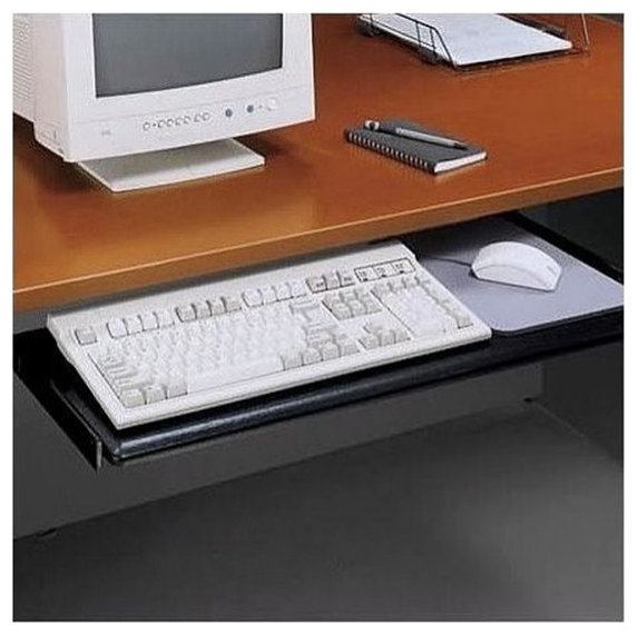 Pemberly Row Universal Keyboard Shelf - Contemporary - Desk Accessories ...