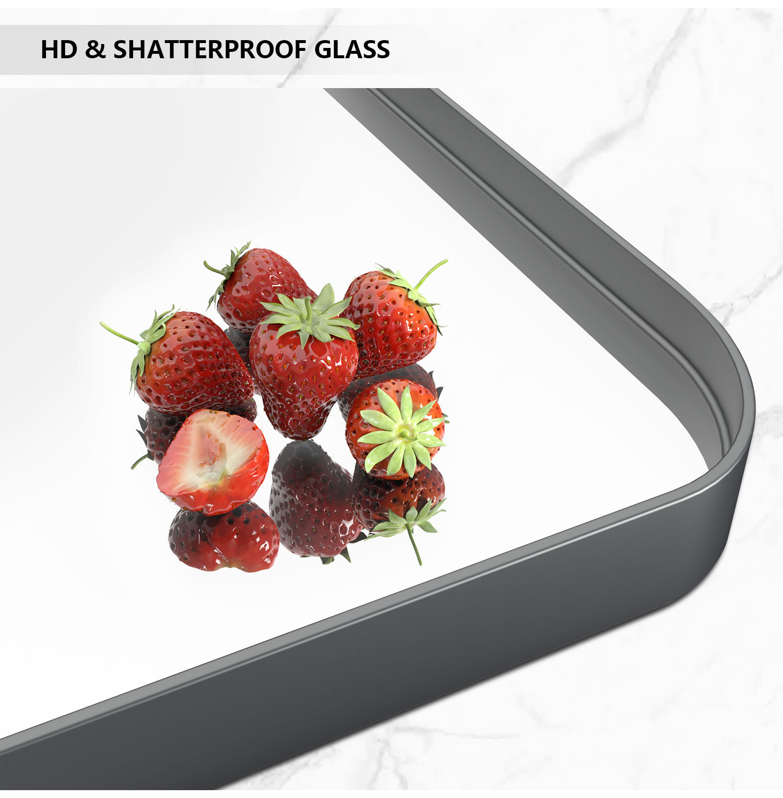 Easly Rectangular Aluminum Deep Framed Full Length Floor Mirror, 21x64 ...