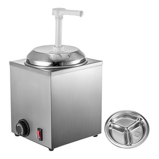 VEVOR Hot Fudge Warmer with Pump Hot Fudge Dispenser 2.6 Qt Hot Cheese ...
