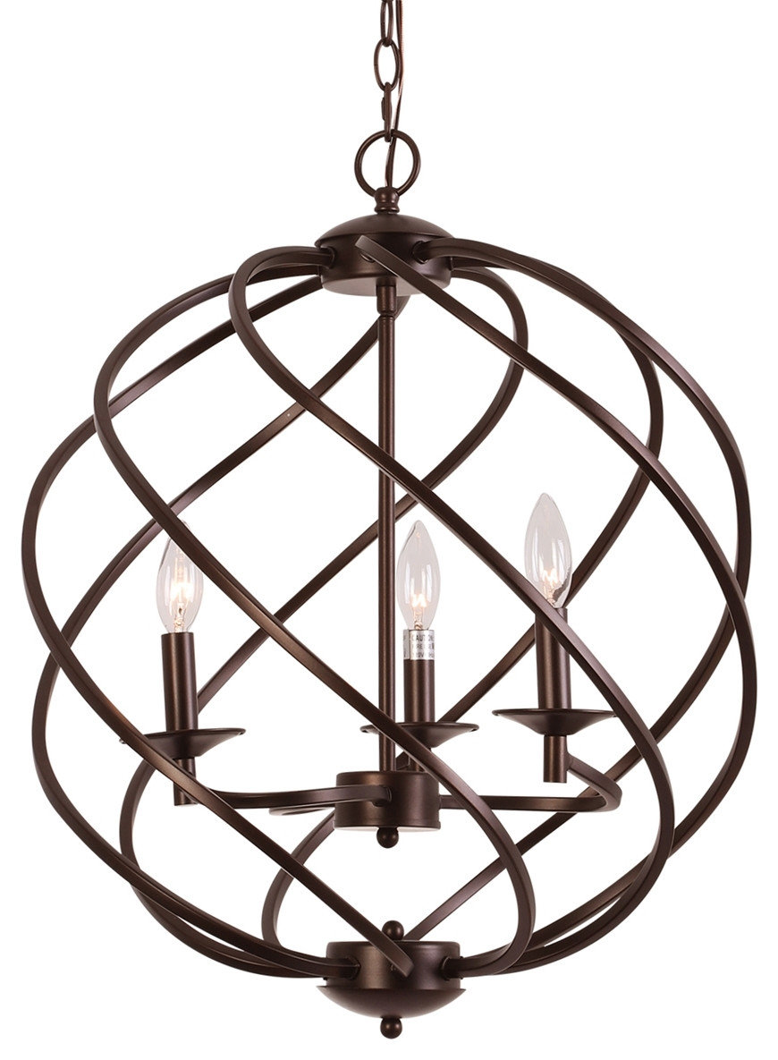 CHLOE Lighting CH6H807RB19-UP3 JERICHO Farmhouse 3 Light Oil Ceiling ...