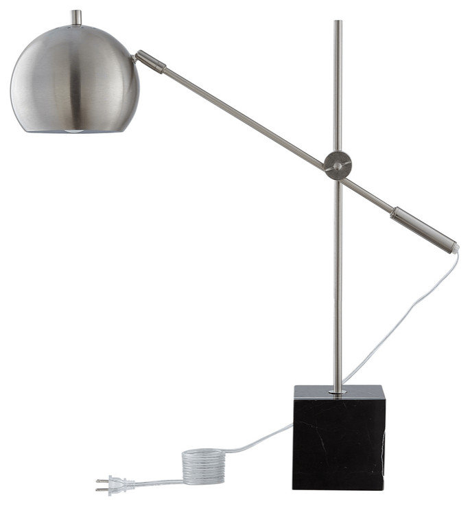 23" Gray Iron Desk Table Lamp With Gray Dome Shade - Modern - Desk ...
