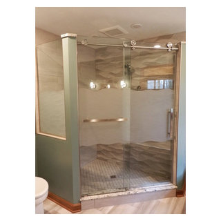 Porcelanosa Ona Wave tile Master Bath - Contemporary - Bathroom ...