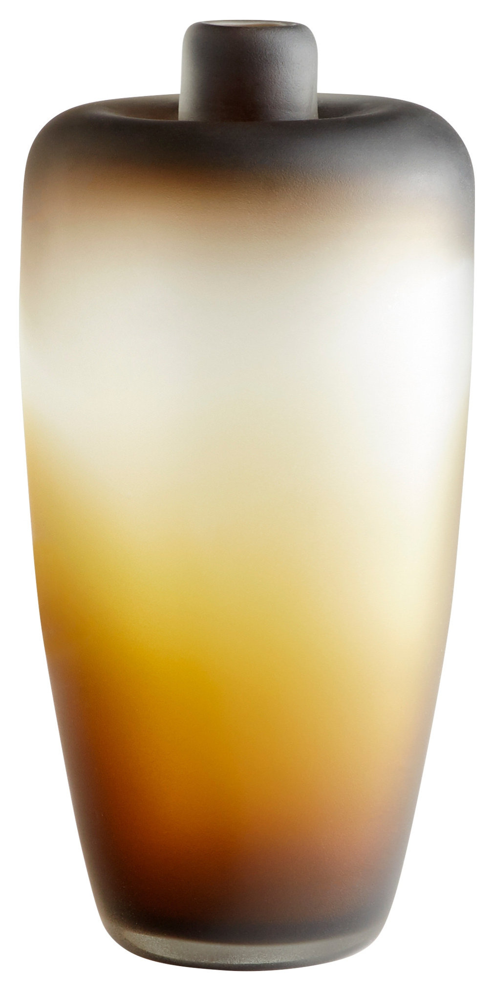 Jaxon Vase, Amber Swirl, Medium, Medium - Contemporary - Vases - by ...