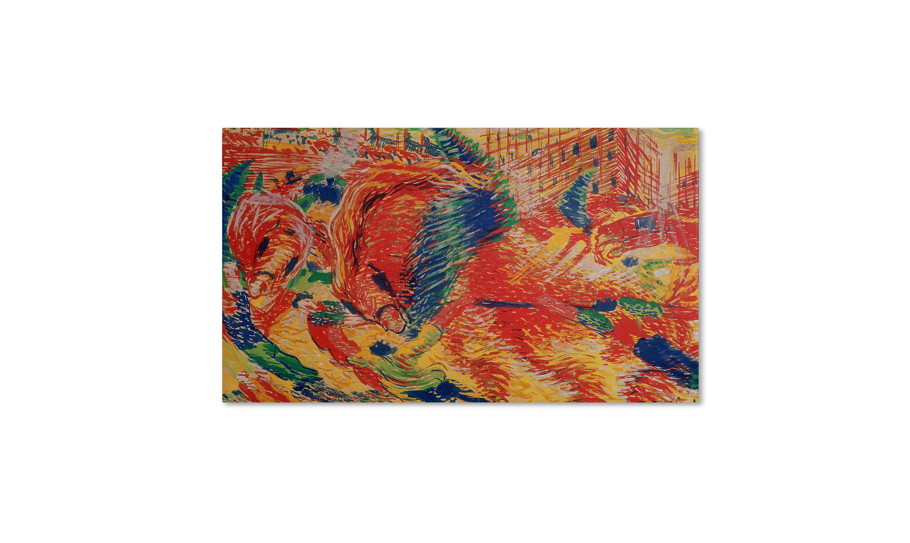'The City Rises, 1911' Canvas Art by Umberto Boccioni, 10" x 19 ...