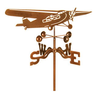 Tri Motor Airplane Weathervane With Roof Mount - Contemporary - Weather ...