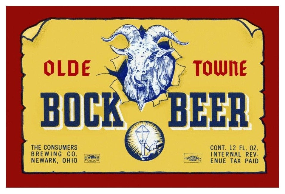 "Olde Towne Bock Beer" Digital Paper Print by Vintage Booze Labels, 24 ...