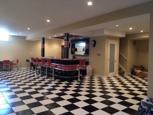 I need help making peace with my 50's theme basement