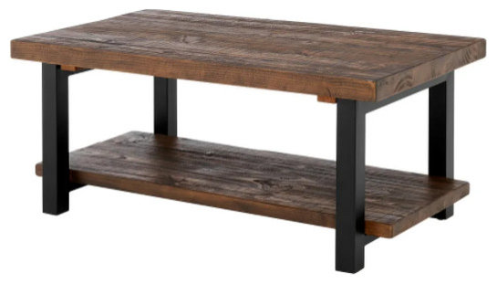 Reclaimed Solid Wood 42" Coffee Table - Rustic - Coffee Tables - by ...