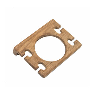 Traditional Solid Teak Wall Mount Glass and Toothbrush Holder ...