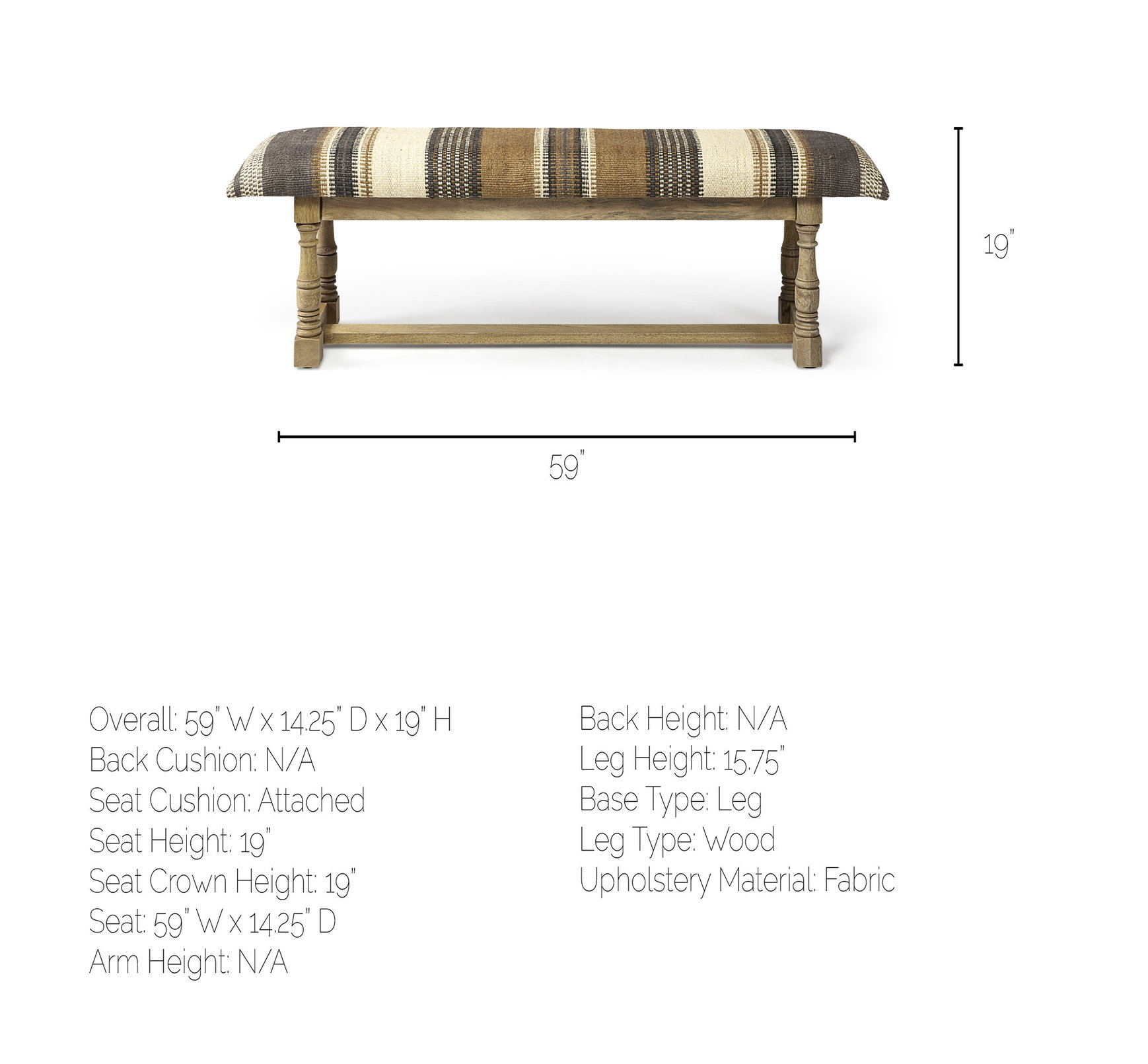 Greenfield I Multi-Colored Jute With Light Brown Wood Frame Accent ...