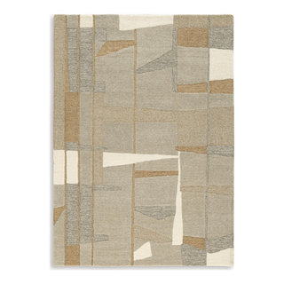 Abbotton Taupe/Gray Rug, 5x7 - Contemporary - Area Rugs - by Ashley ...