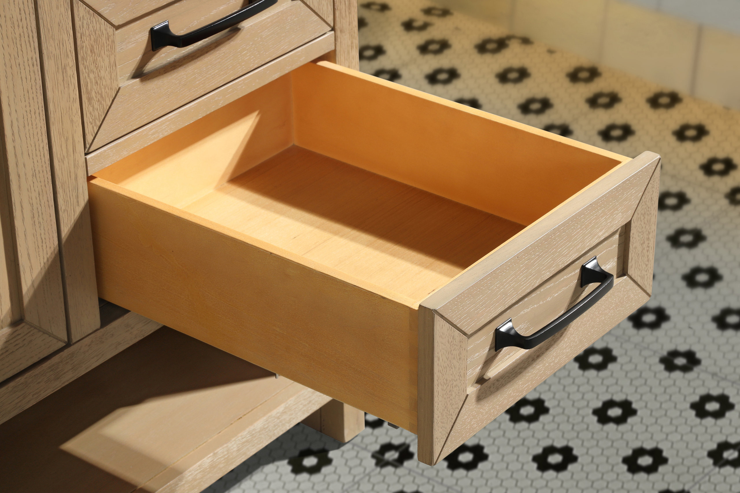 Venice 42" Bathroom Vanity Oak Gray Finish - Transitional - Bathroom ...