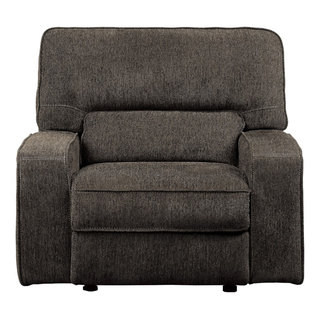 Lexicon Modern Home Decorative Reclining Chair - Chocolate Fabric ...