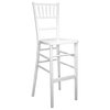 Home Square 3 Piece 29" Traditional Wooden Chiavari Bar Stool Set in White - Asian - Bar Stools ...