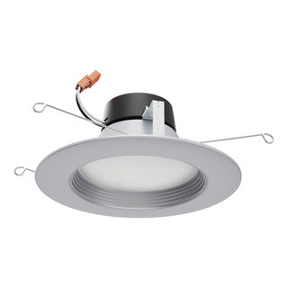 Satco Lighting 9W LED Downlight Retrofit 5"-6" CCT Selectable, Brushed ...
