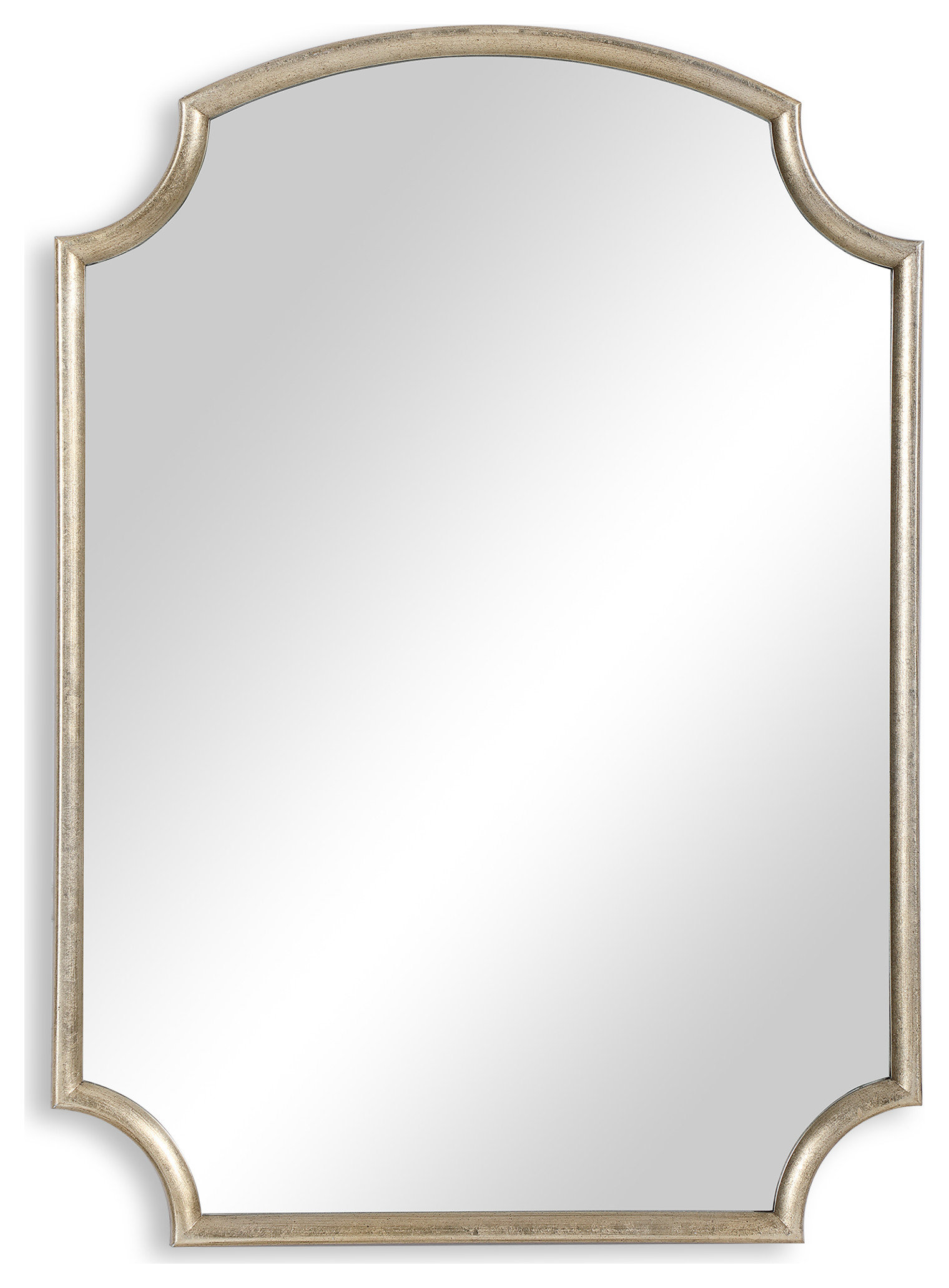 28" Transitional Gold Arch Mirror - Transitional - Wall Mirrors - by ...