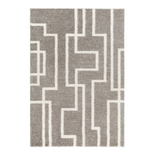 Cloudy shag CDG-2315 Machine Woven Area Rug, 5'3" x 7' - Contemporary ...