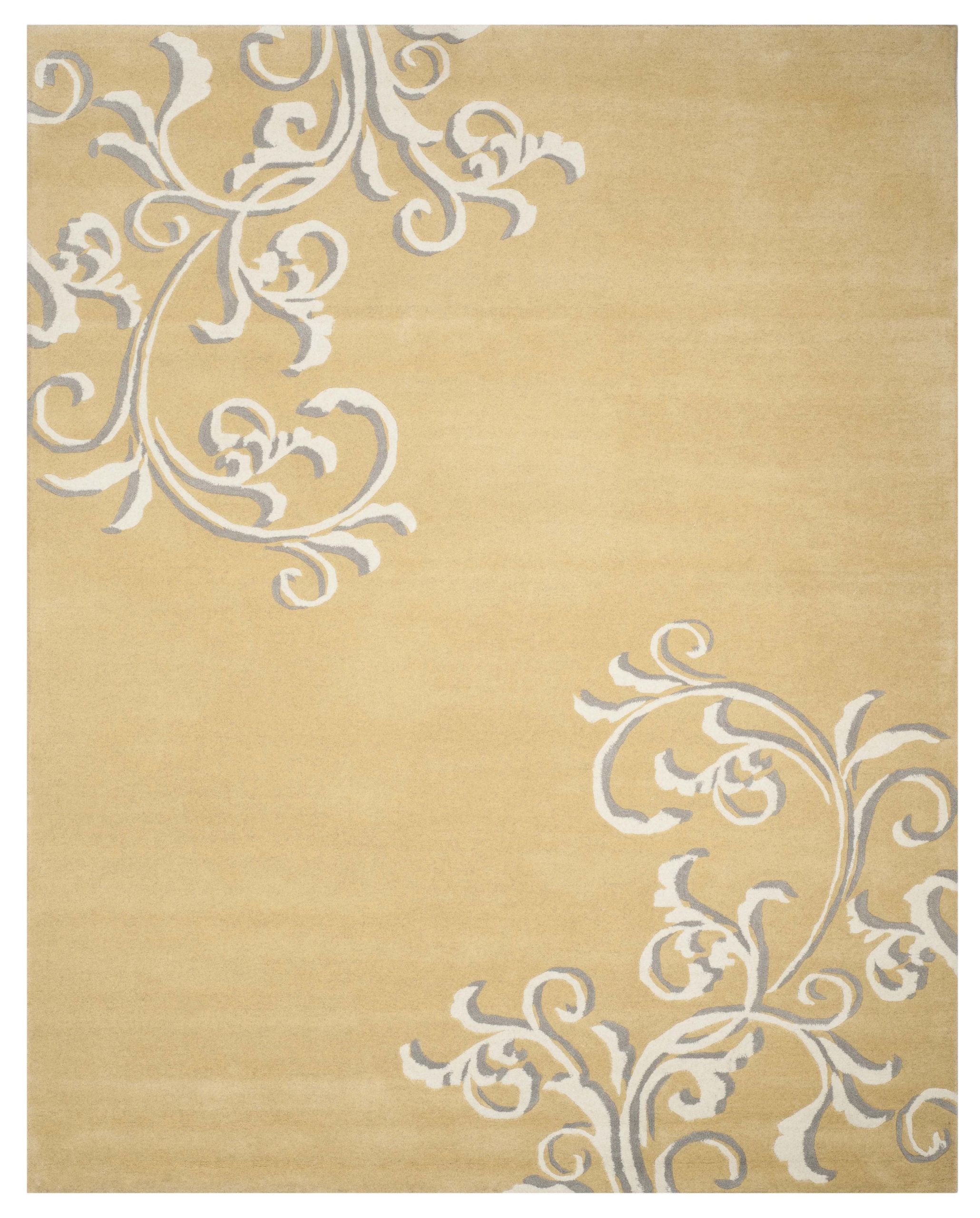 Safavieh Martha Stewart Avalon Vine Rug, Soft Yellow, 9'x12 ...
