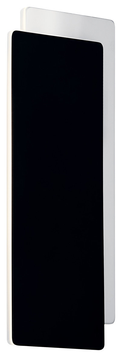 Slade 35in. LED Wall Sconce, Matte Black & Chrome - Modern - Wall ...