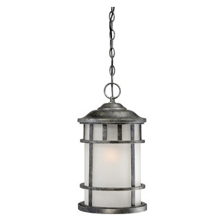 Nuvo Manor ES 1-Light Aged Silver Outdoor Hanging - Transitional ...