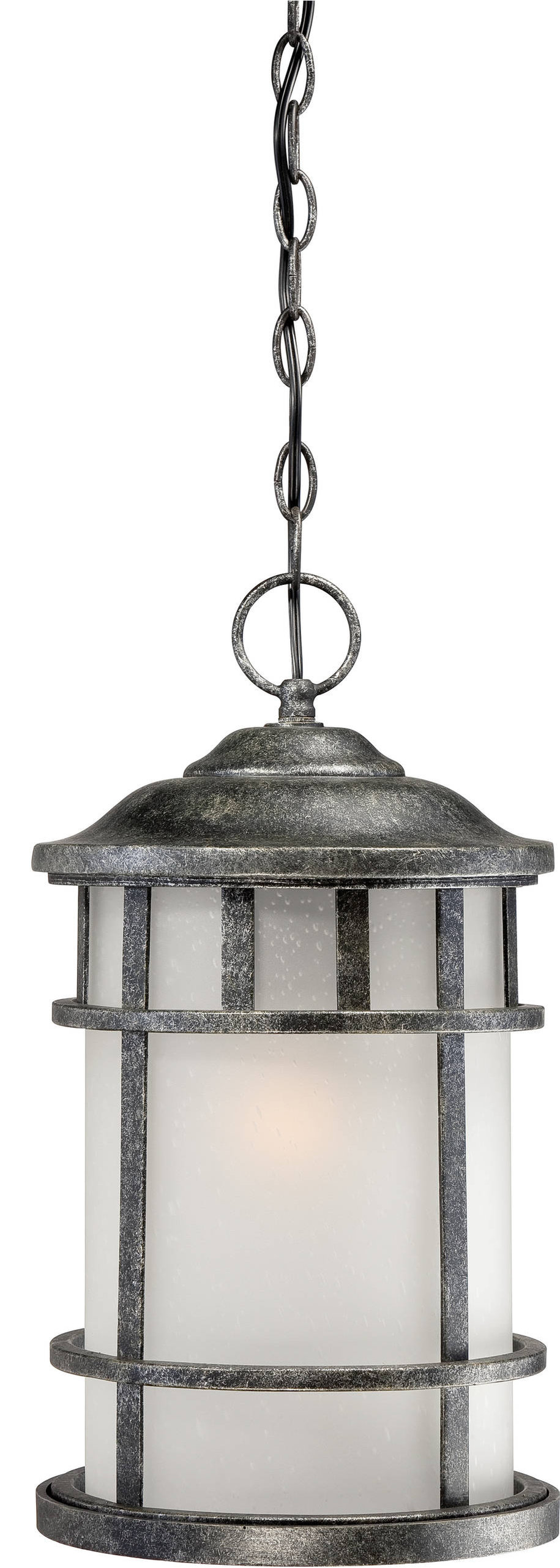 Nuvo Manor ES 1-Light Aged Silver Outdoor Hanging - Transitional ...