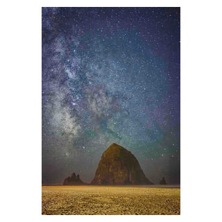 "Sparkling Skies Over Haystack Rock" Painting Print on Canvas, 40"x60 ...