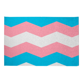 Transgender Chevron Chenille Rug, 2'x3' - Contemporary - Area Rugs - by ...