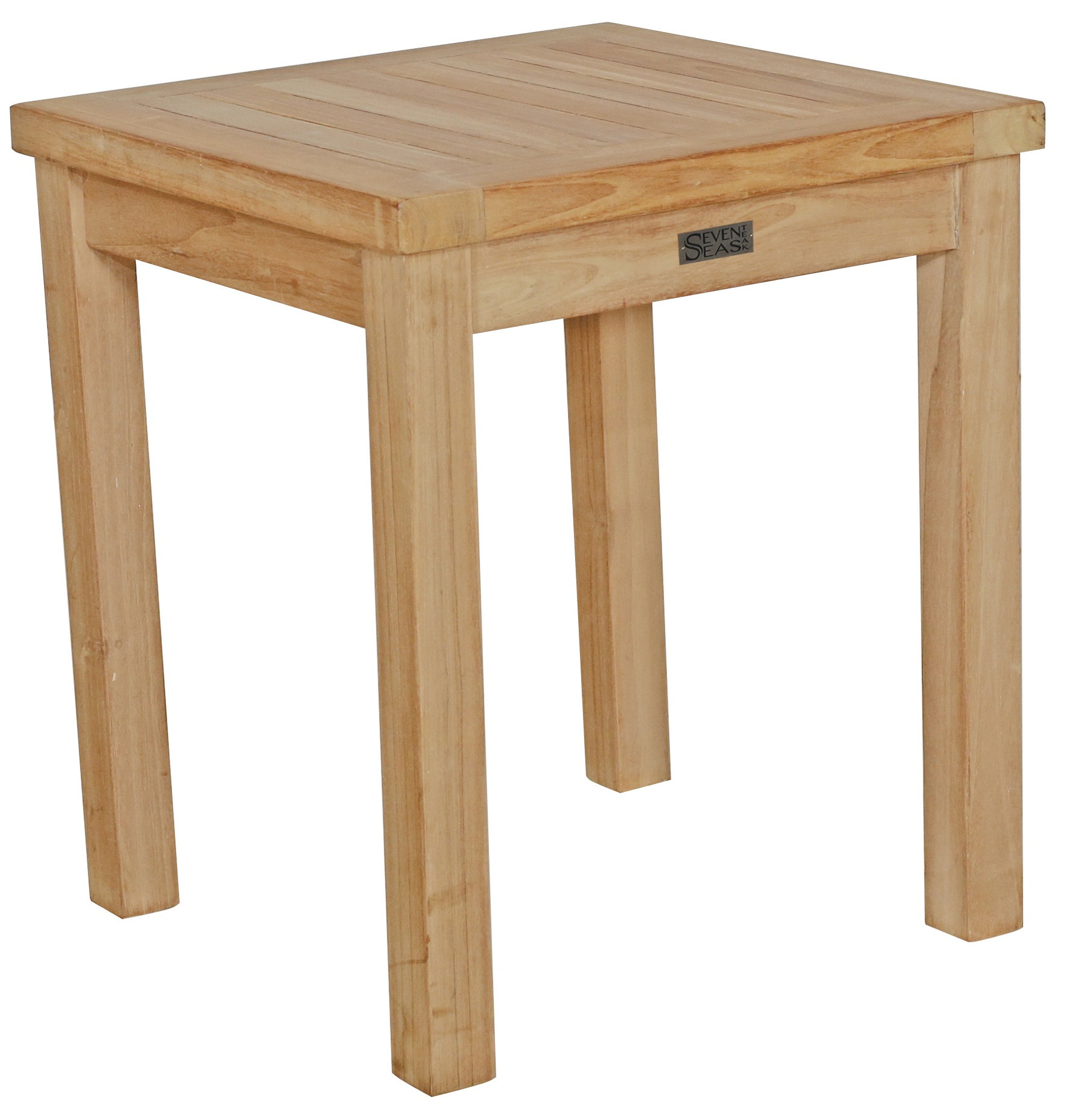 Teak Wood Somers Bathroom Side Table, Small - Transitional - Shower ...