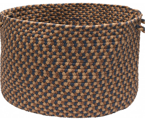 Colonial Mills Basket Tiburon Stone Blue Round, 18"x18"x12 ...